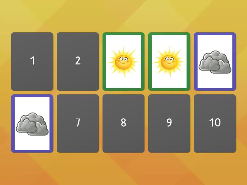 MEMORY GAME WEATHER - Parejas