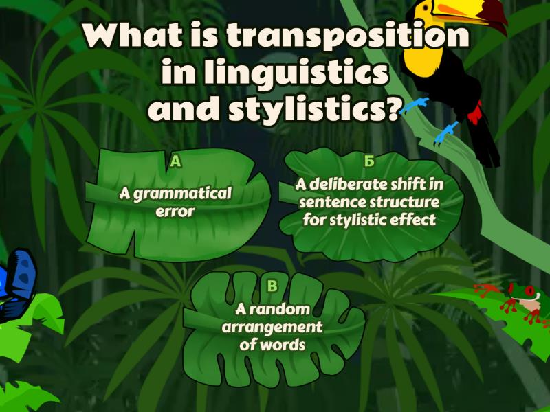 Transposition of verbs - Quiz