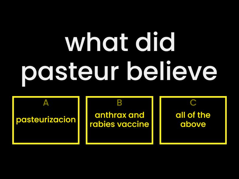 louis pasteur - Quiz