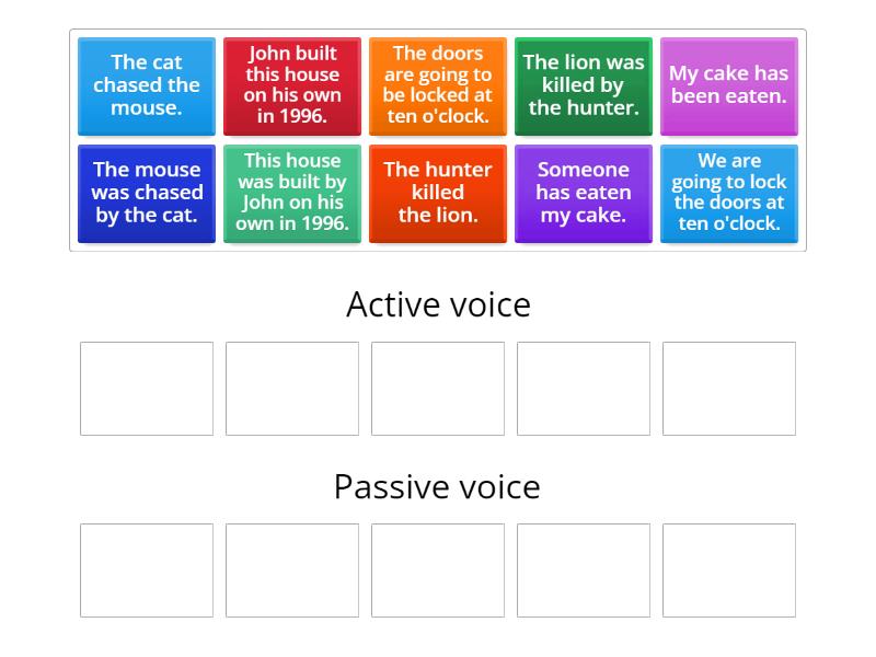 active voice & passive voice - Group sort