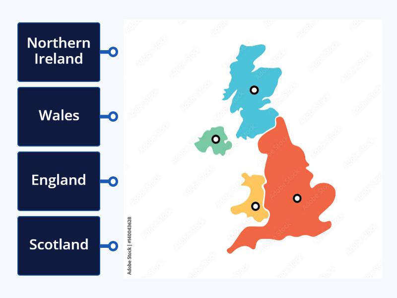 UK Countries - Labelled diagram