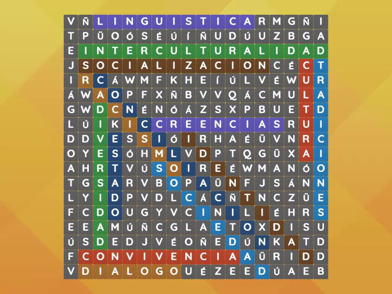 Sopa de Letra Interculturalidad - Wordsearch