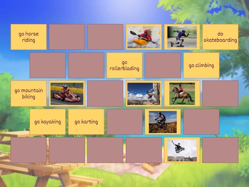 Outdoor Activities - Matching pairs