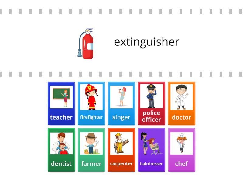 Community helpers and their tools - Find the match