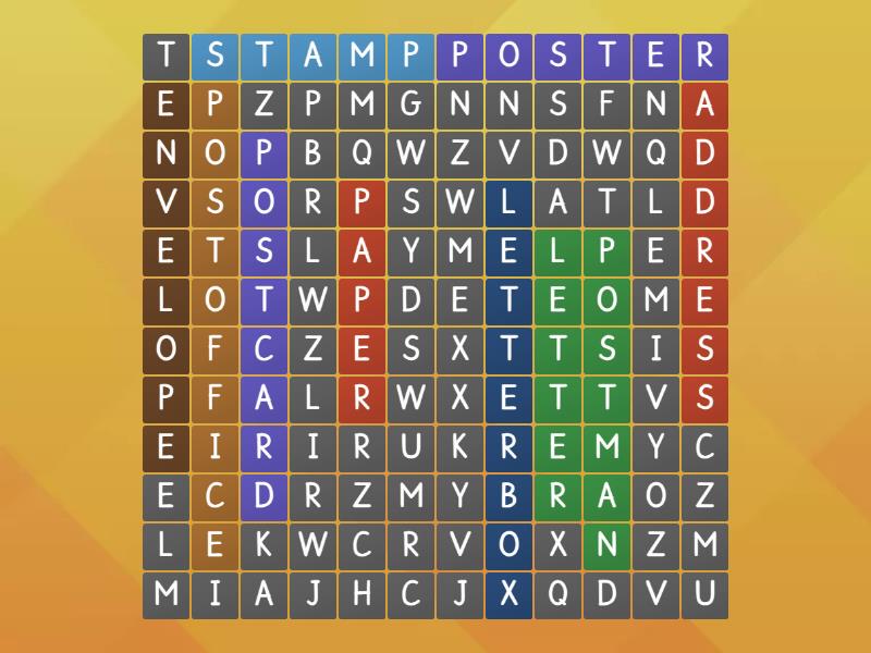 In the post office - Wordsearch