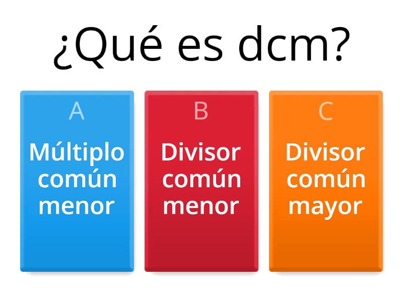 DCM Y MCM - Cuestionario