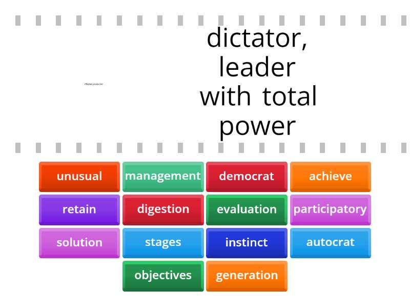 AE3 Week 9 vocab - Find the match