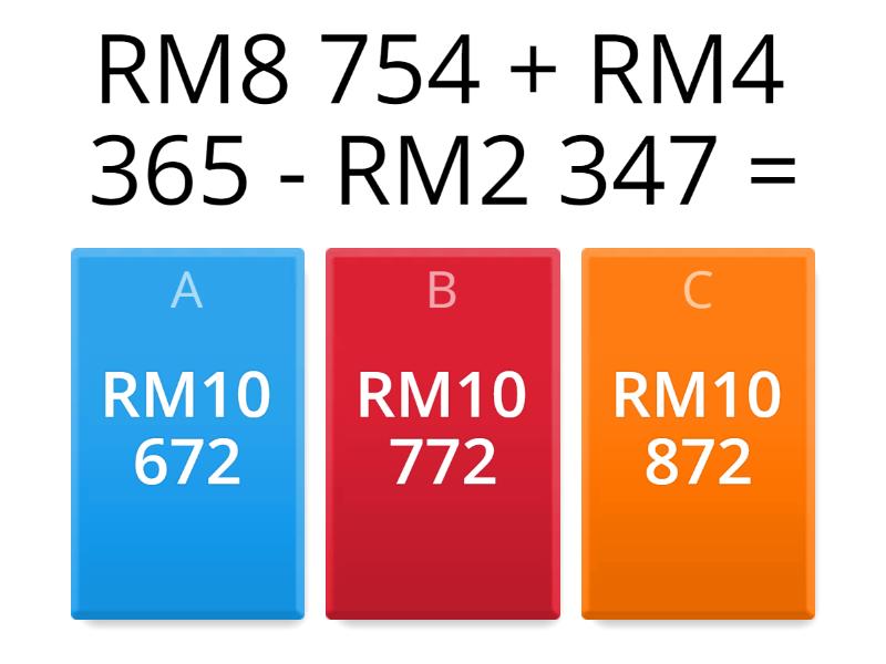 Topik 3 (Wang ) Operasi bercampur - Quiz