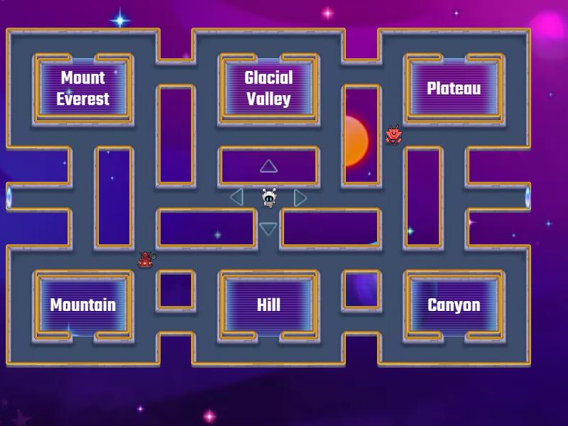 Packman Landforms - Maze chase