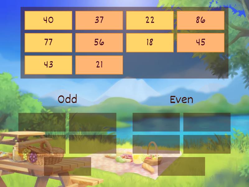 Odd and Even Numbers - Group sort
