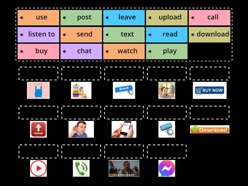 Technology verbs - Match up