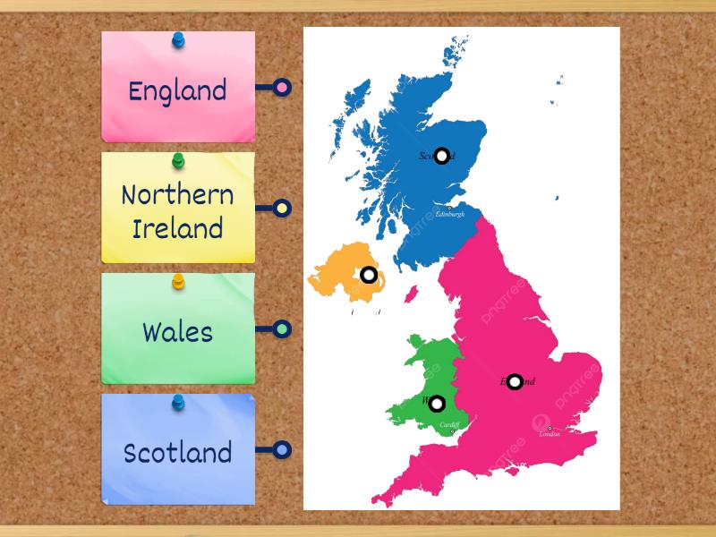 The United Kingdom - Labelled diagram