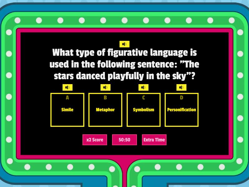 Figurative Language - Gameshow quiz