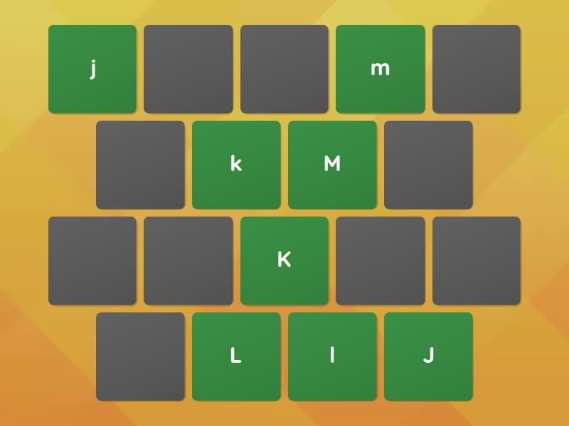 Uppercase Lowercase J-R - Matching pairs