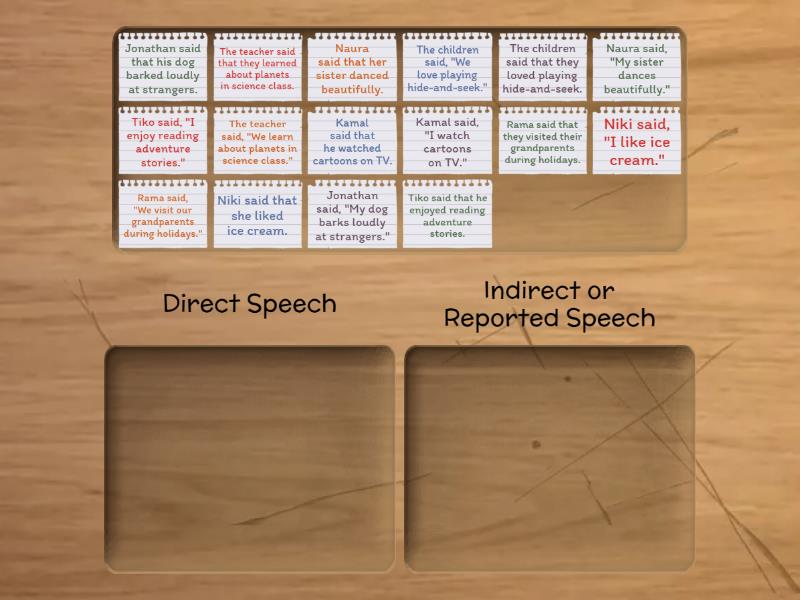 GEYL 5B-2 Chapter 8 Reported Speech - Ordenar por grupo