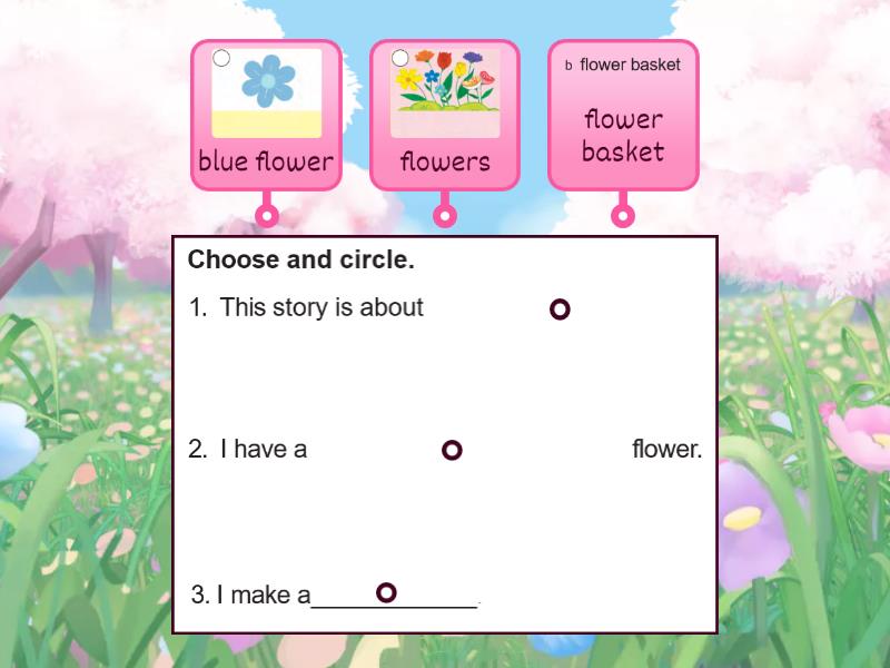 Comprehension Pretty flower - Labelled diagram