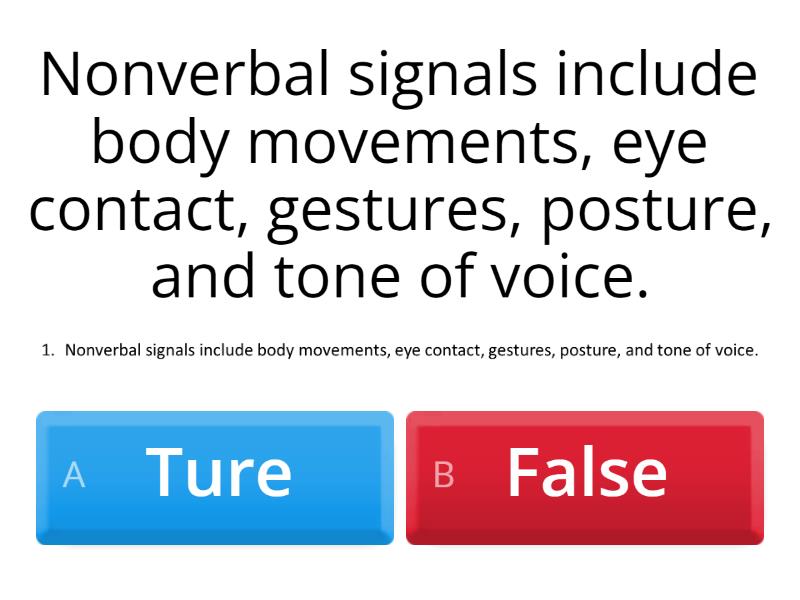 Non-verbal communication - Quiz
