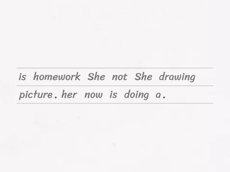 Present Continuous - Unjumble