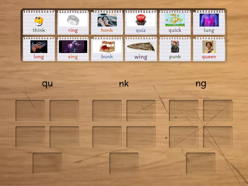 sorting qu , ng, nk - Group sort