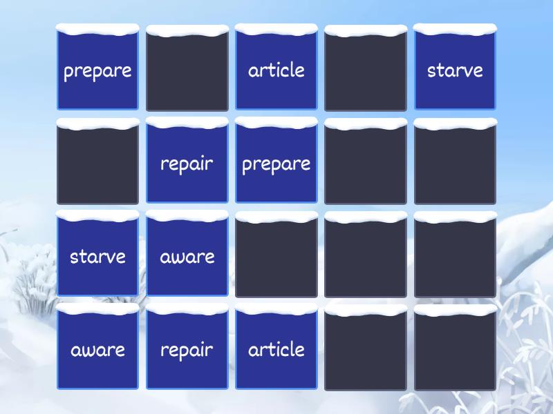 Spelling: Unit 11 - modified (5th grade) - Matching pairs