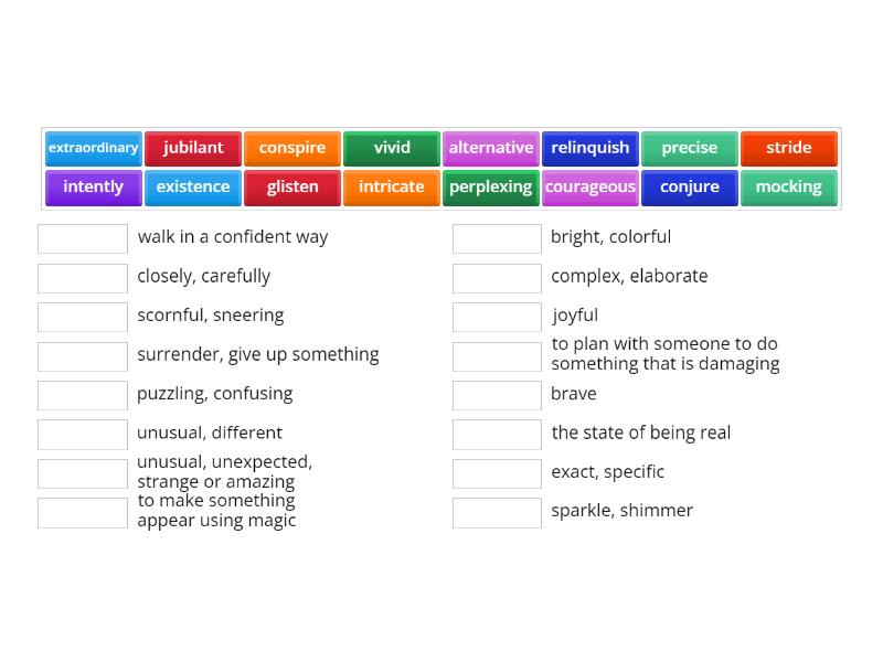 Peter Pan Vocabulary - Match up