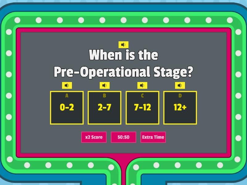 OCR Piaget Stages of Development Quiz - Gameshow quiz