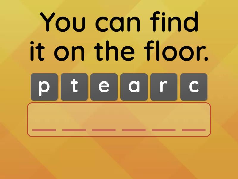 Go Getter 1 Unit 3.5 Household objects - Anagram