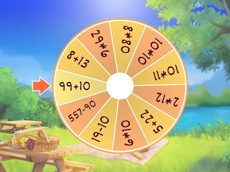 Math wheel - Spin the wheel