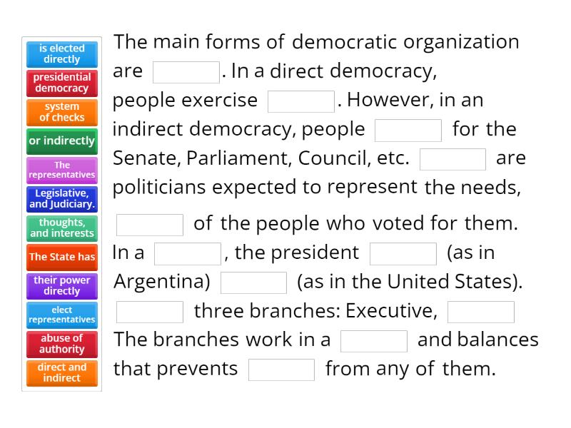 Democracy - Complete the sentence