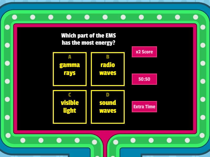 Electromagnetic Spectrum - Gameshow quiz