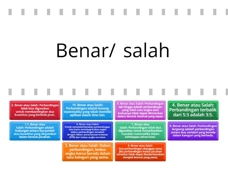 soal benar salah - Find the match