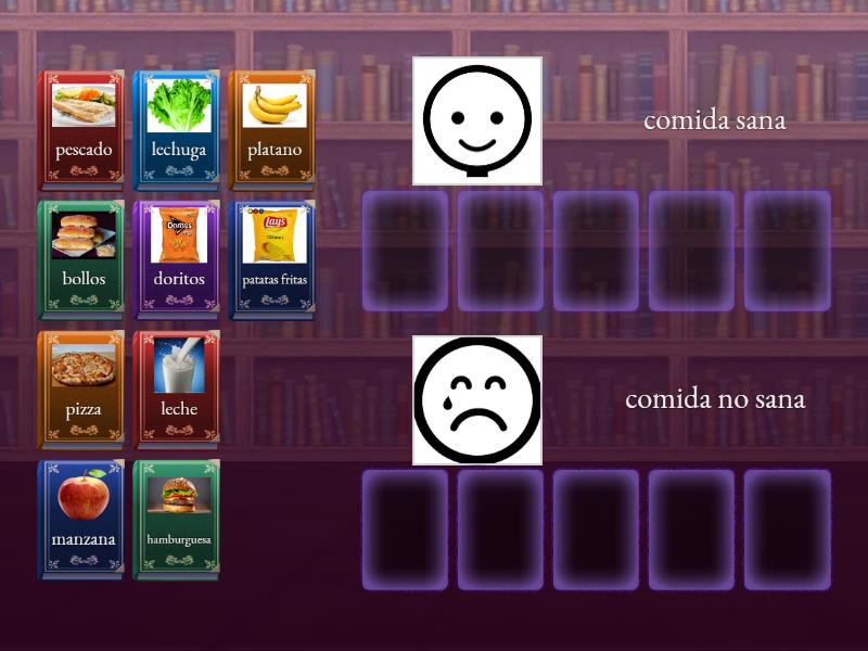 comidas saludables - Group sort