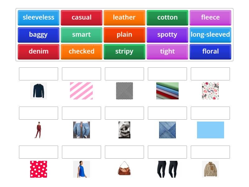 Section 3 Patterns Materials Styles Match Up