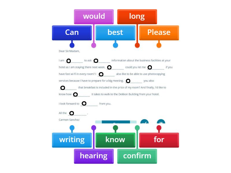 Writing An Email - Labelled diagram