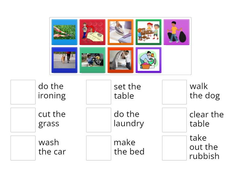 Household chores - Match up