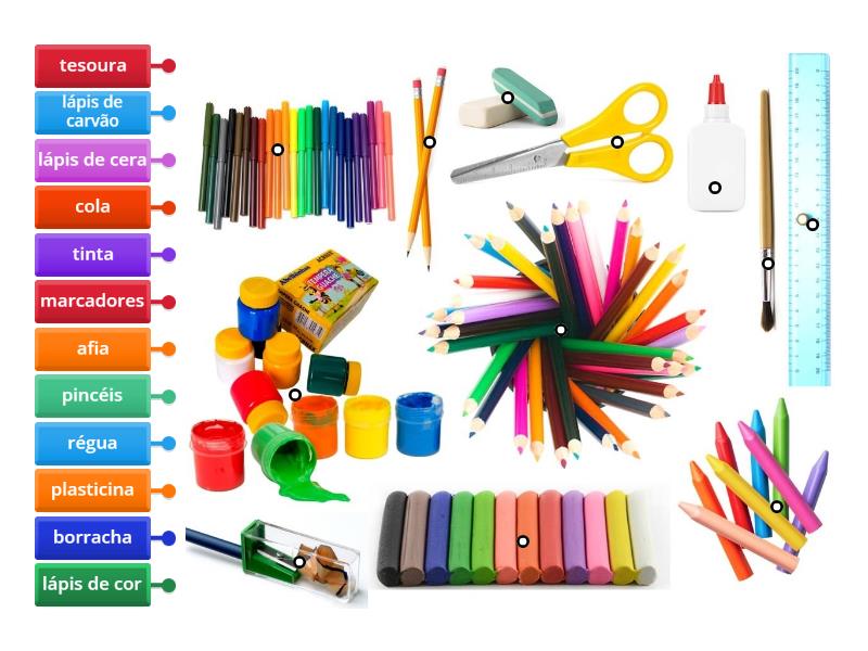 Identifica o material escolar - Labelled diagram
