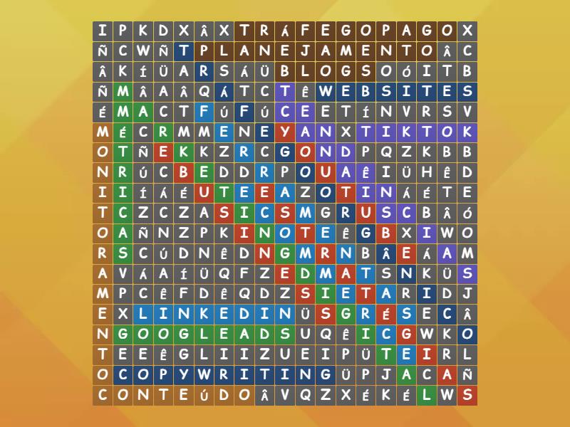 MKT Digital e E-Commerce - Wordsearch