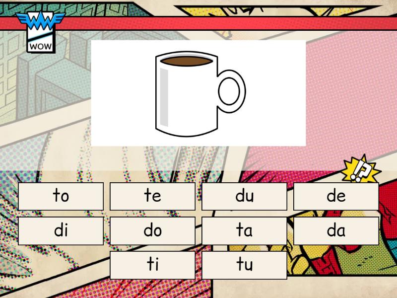 Act. 7 Silabas con la letra t y d - Find the match