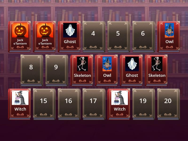 Hallowen - Memory Game - Matching pairs