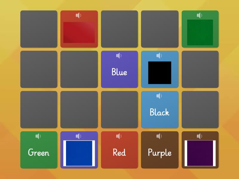 Color Matching Game - Matching pairs