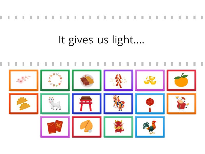 Chinese New Year Riddles 6B - Find the match