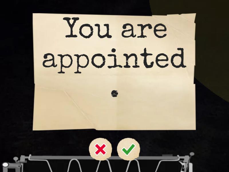I am appointed . to be appointed - Flash cards