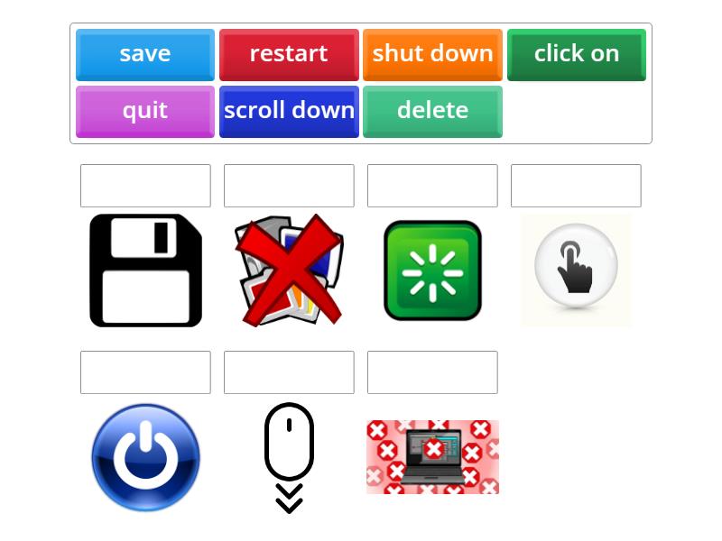 verbs computer - Match up