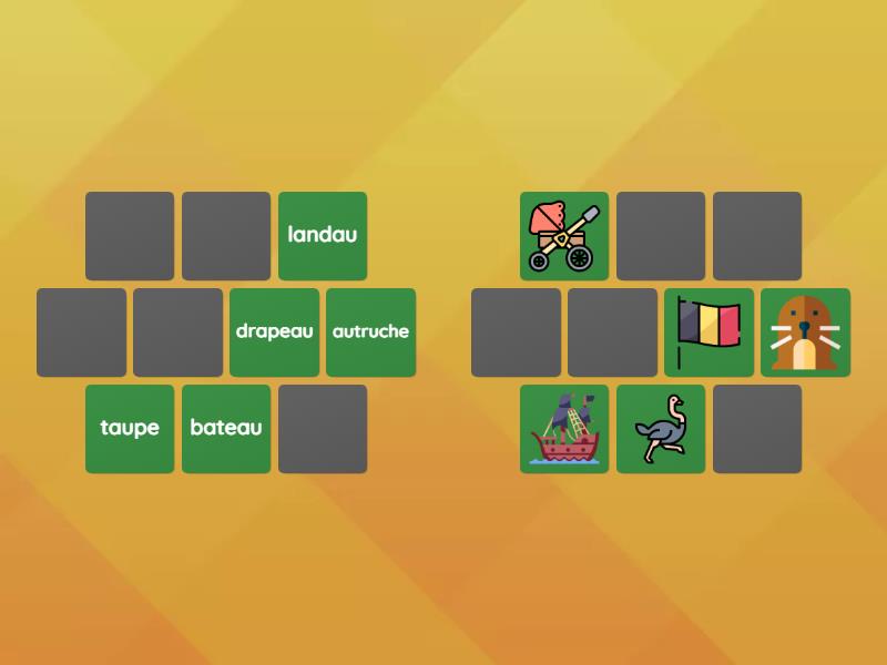 Le son au/eau - Matching pairs