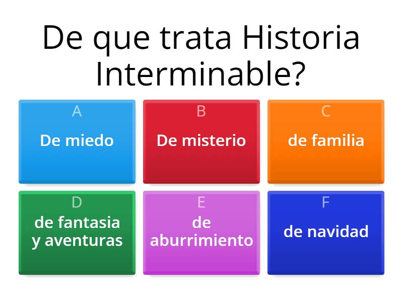 HISTORIA INTERMINABLE - Questionário