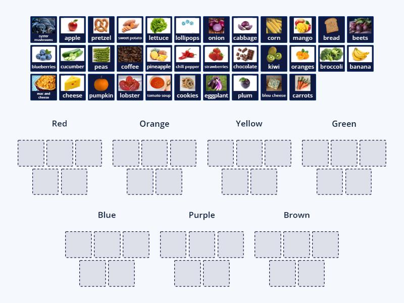 Food Color Sorting - Group sort