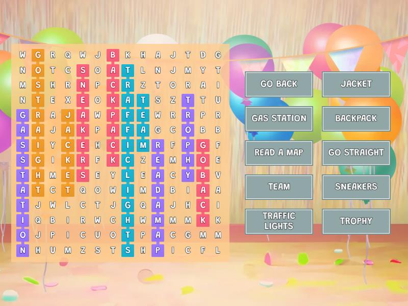 FF4 UNIT 5 - Wordsearch