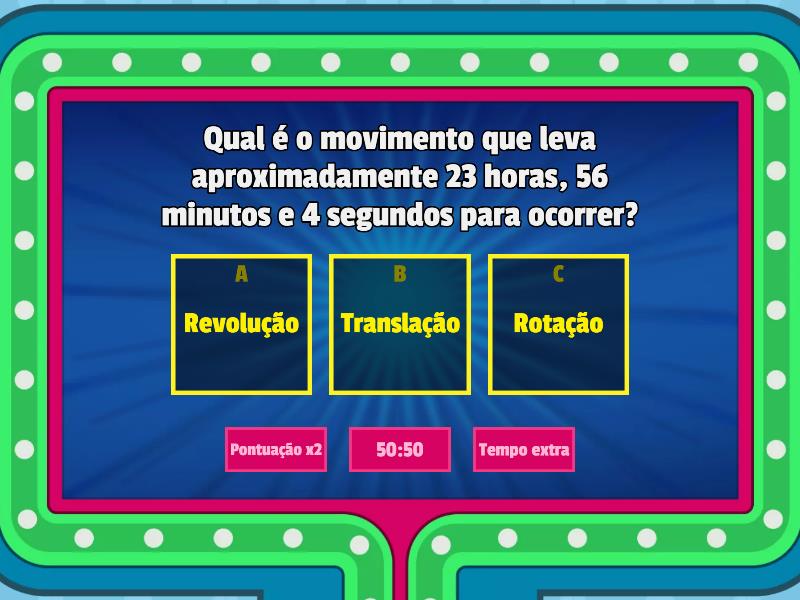 Movimentos da Terra - Gameshow quiz