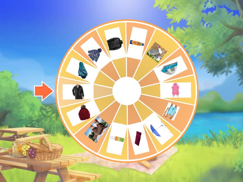 What should / shouldn't I pack? - Spin the wheel