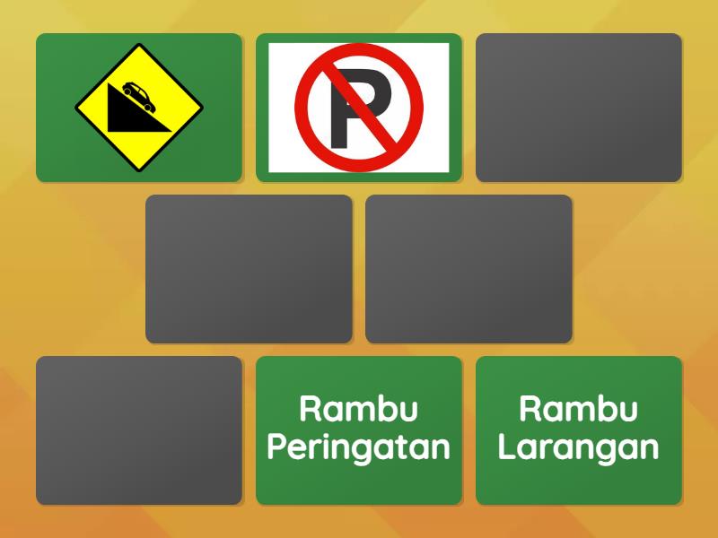 Rambu-rambu lalu lintas kelas 4 - Matching pairs